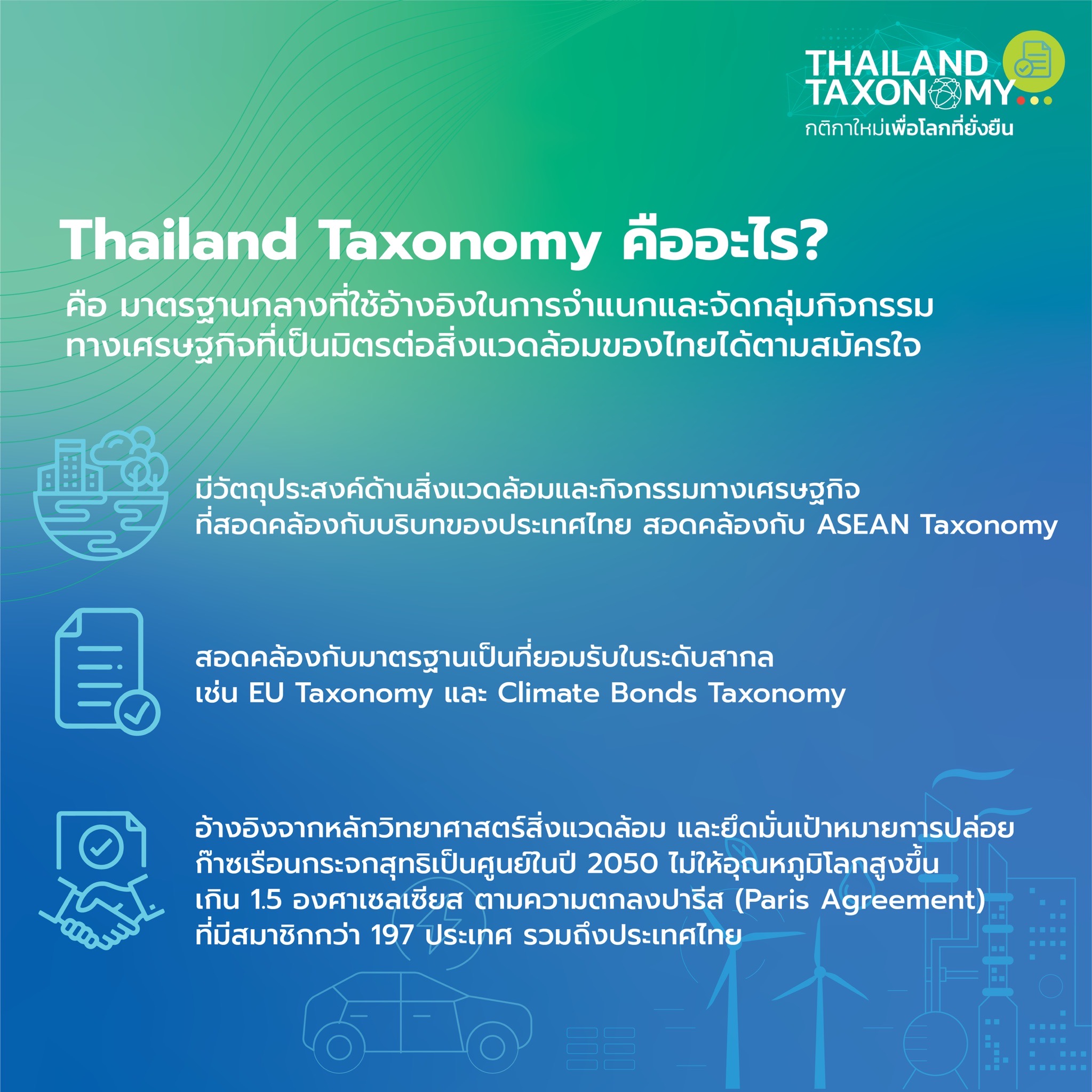 Thailand Taxonomy Phase 2 – กรมการเปลี่ยนแปลงสภาพภูมิอากาศและสิ่งแวดล้อม